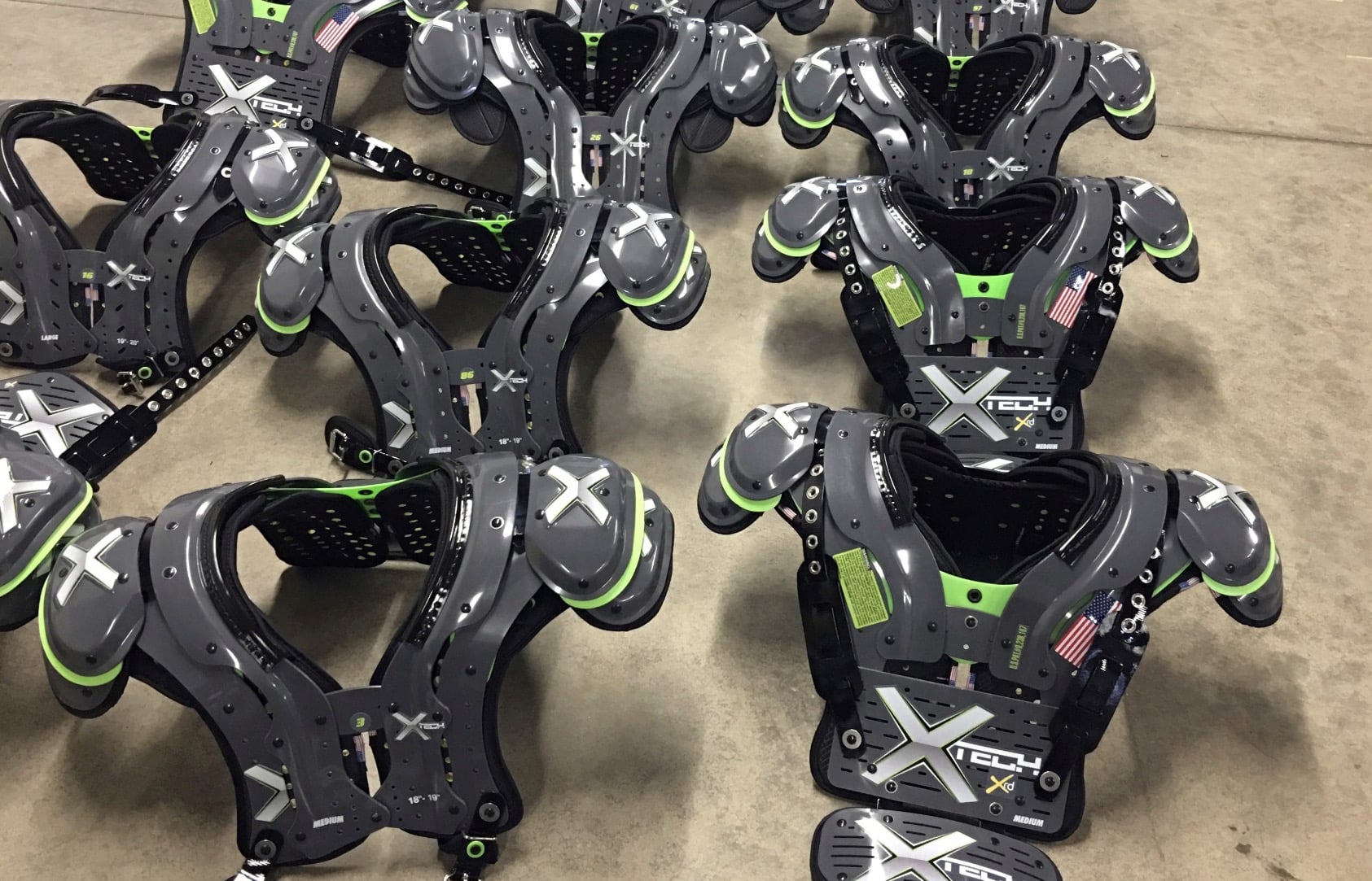 X2 Protective Football Shoulder Pads - Studio RedEye